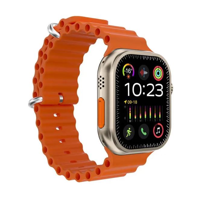 Porodo Blue Supremo Smart Watch with Orange Strap