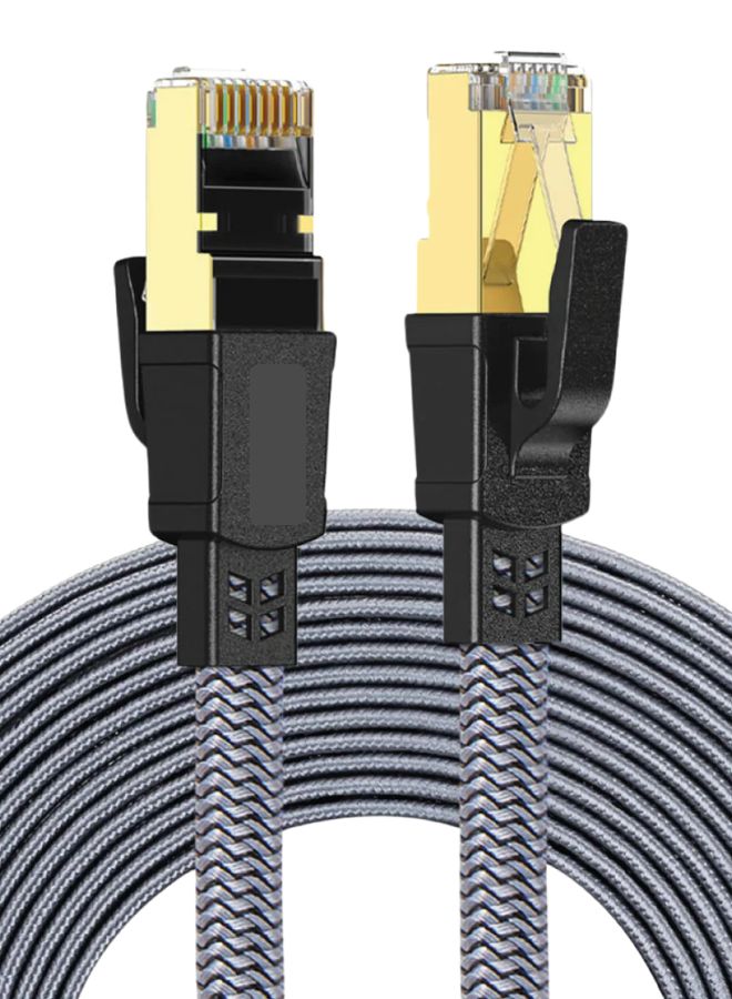 Premium High-Speed Ethernet Cable – Flat Braided Internet Cable for ...